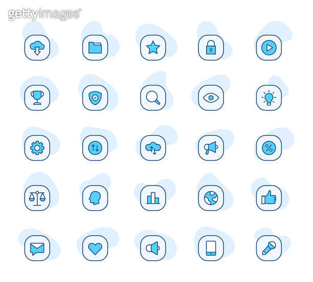Graphical User Interface Icons Set - Vector Illustration for GUI ...