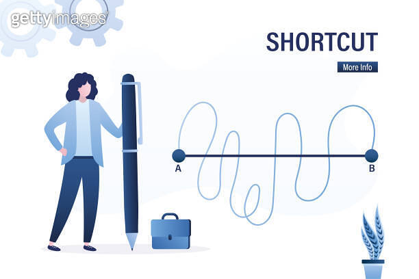 Shortcut on difficult routes, overcome obstacles. Ambition ...