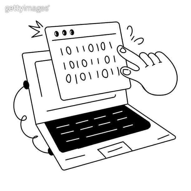 Source Code Doodle Mini Illustration 이미지 (1902746572) - 게티이미지뱅크