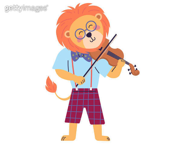 Animal music. Happy animals celebrate in joyful music festival ...