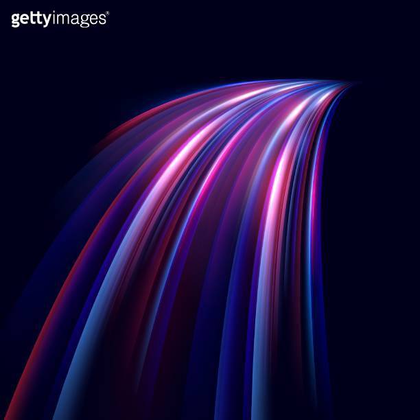 Purple speed lines.High speed blur effect.Futuristic neon light lines ...