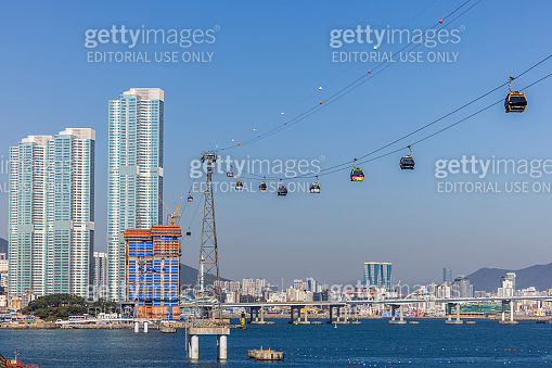 songdo cable car, busan, south korea 이미지 (2030732514) - 게티이미지뱅크