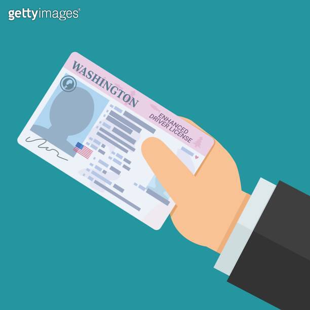 Presentation of your Washington enhanced driver's license (flat design ...