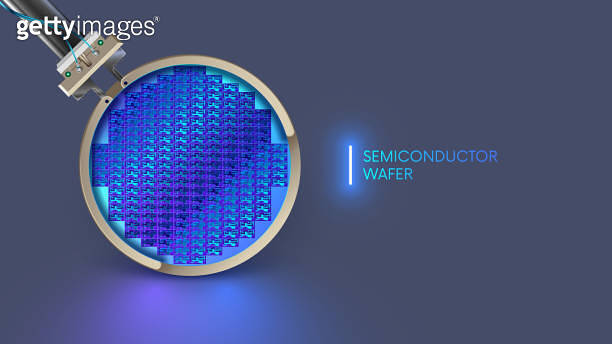 Silicon Wafer. Semiconductor Wafer. Electronics factory. Semiconductor ...