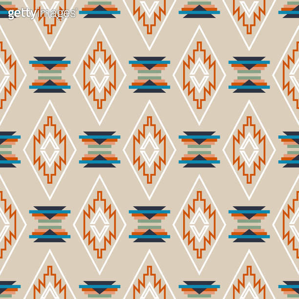 Tribal southwestern seamless pattern. Native American quilting Navajo ...