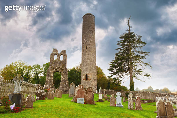 Donaghmore Irish Round Tower & Cemetery - County Meath, Ireland 이미지 ...
