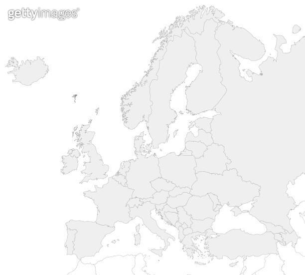 Political Europe Map vector illustration isolated in white background ...