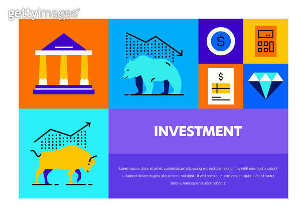 Investment Related Vector Banner Design Concept. Global Multi-Sphere ...