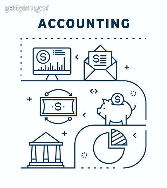 Accounting Related Vector Banner Design Concept. Global Multi-Sphere ...