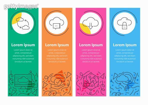 Cloud Computing Vector Infographic Banner Design Concept. Global Multisphere Ready-to-Use ...
