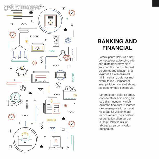Banking And Financial Related Vector Banner Design Concept. Global ...