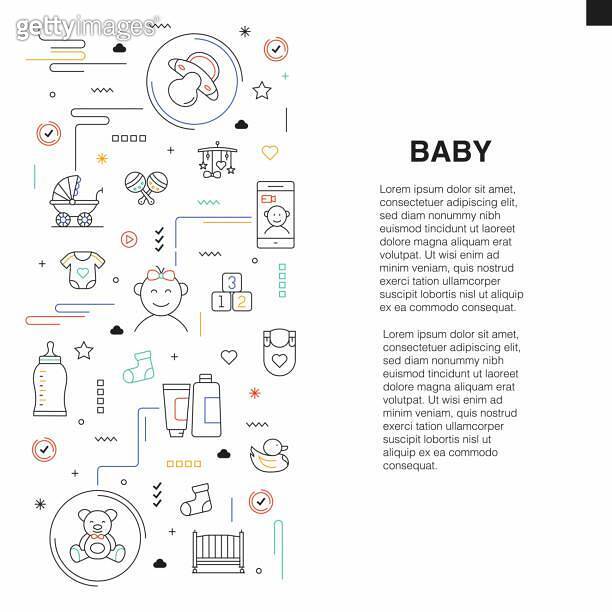 Baby Related Vector Banner Design Concept. Global Multi-Sphere Ready-to ...