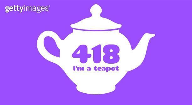 418 I'm a teapot error. Vector layout web template (2162043003) 일러스트 ...