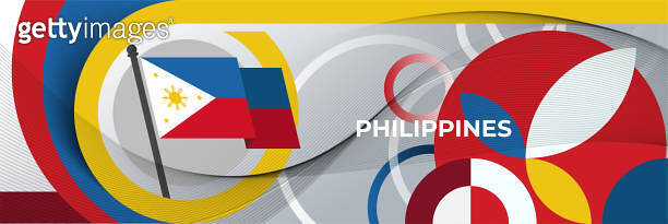 Philippines national day banner design. Philippine flag theme circles ...