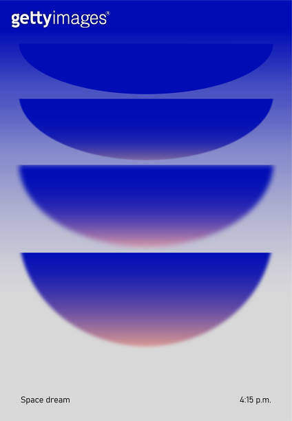 Gradient blue geometric shapes titled Space dream. Visual for guided ...