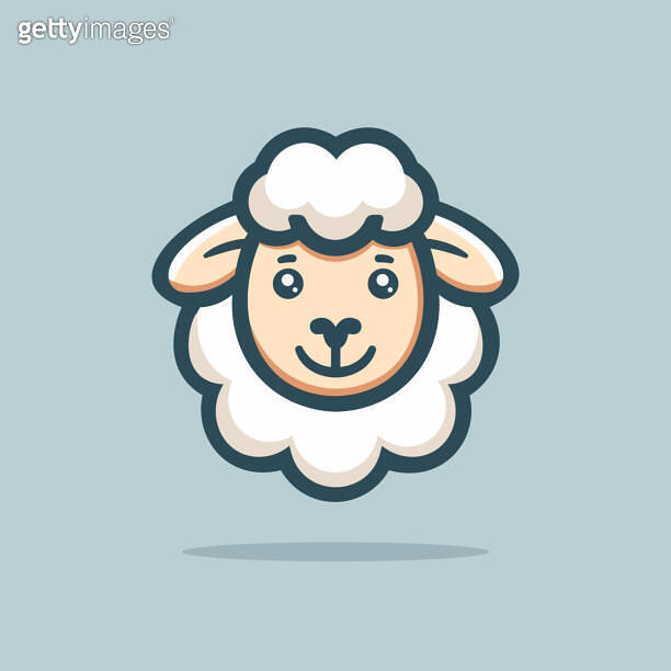 Sheep icon, animal head. Lamb symbol. Vector illustration (2153807524 ...