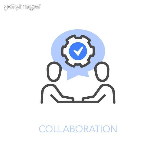 Simple visualised collaboration icon symbol 이미지 (2160054335) - 게티이미지뱅크