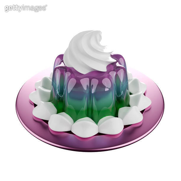 Cartoon style Delicious Jello 3D. (2075929282) 일러스트, 무료 일러스트 - 게티이미지뱅크