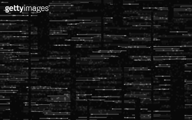 Glitch white shapes and lines. No signal concept. Digital video ...