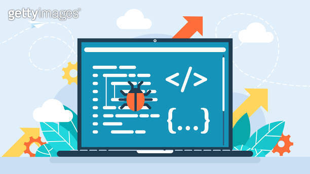 Deleting Malware Virus Bug Or System Error Fixing Program Code Bug Error Notification Popup