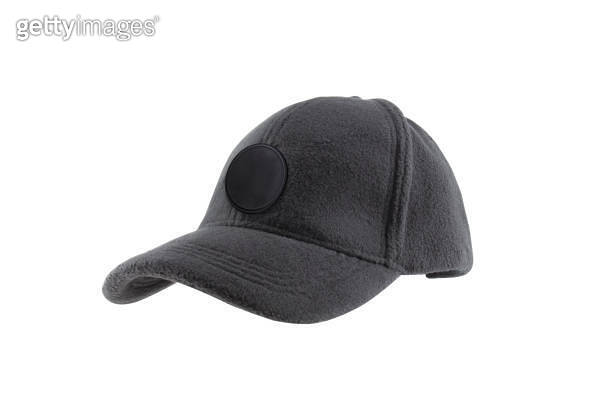 black blank modern cap with label isolated on white background 이미지 ...