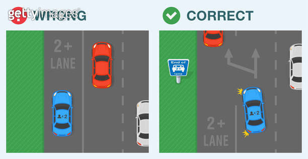 Safe driving tips and traffic regulation rules. Correct and incorrect ...