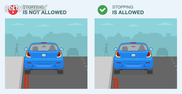 Safe driving tips and traffic regulation rules. Legal and illegal ...