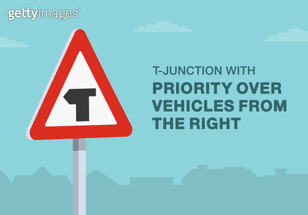 Safe driving tips and traffic regulation rules. Close-up of a british ...