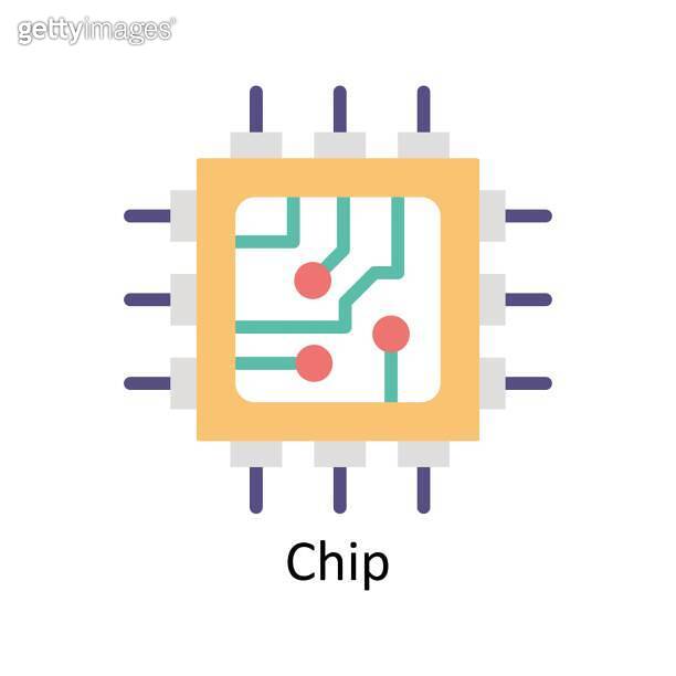 chip Vector Flat icon Style illustration. EPS 10 File 이미지 (1944854858 ...
