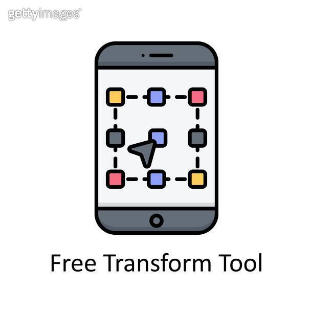 Free Transform Tool vector filled outline Icon Design illustration ...