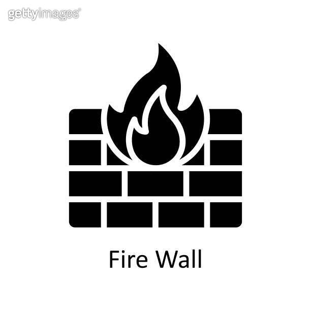 Fire Wall vector Solid icon style illustration. EPS 10 File 이미지 ...