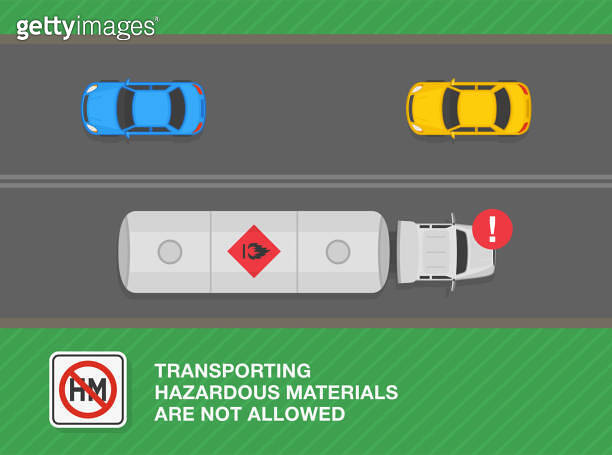 Safe driving tips and traffic regulation rules. Transporting hazardous ...