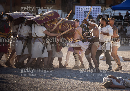 Reenactment of the birth of ancient Rome Empire (2150082257) - 게티이미지뱅크
