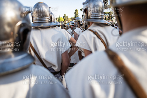 Reenactment of the birth of ancient Rome Empire (2150083497) - 게티이미지뱅크
