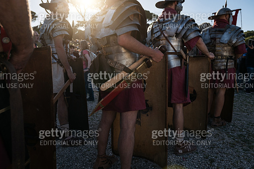 Reenactment of the birth of ancient Rome Empire 이미지 (2150084185) - 게티이미지뱅크