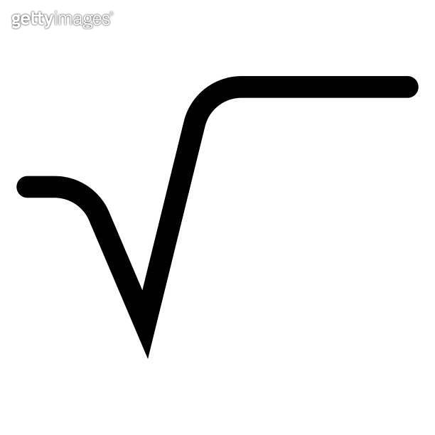 Mathematical sign square root, square root icon for calculations 이미지 ...