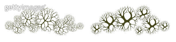 Group of trees for architectural floor plans. Entourage design. Various ...