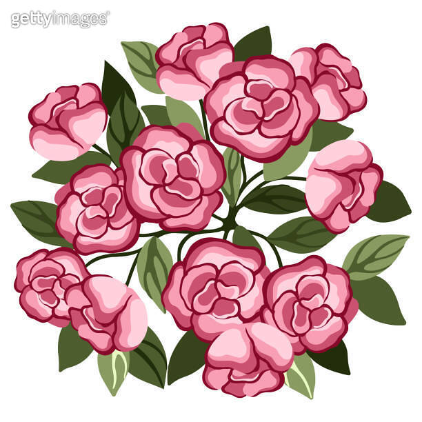 Roses Tree for architectural floor plans. Entourage design. Various ...