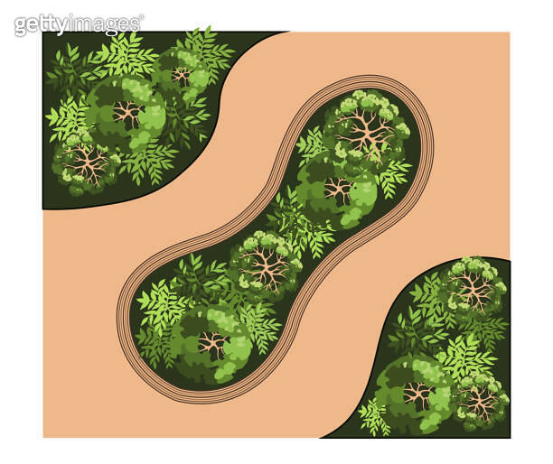 Top view park landscape for architectural floor plans. Entourage design ...