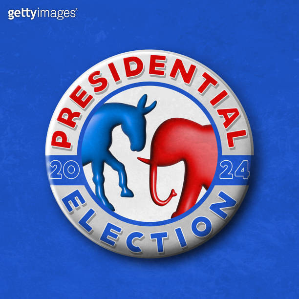 Campaign Button United States Presidential Election 2024 donkey ...