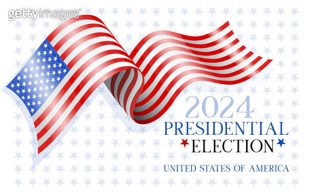 Campaign Poster United States Presidential Election 2024 with national ...
