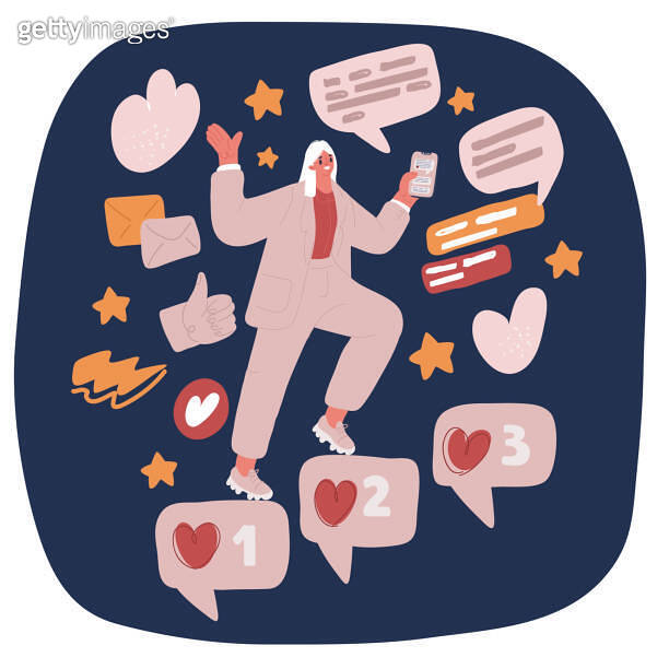 Cartoon vector illustration of Rising up. Career progression ...