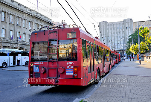 Trolleybuses of the Public Transport Company Belgrade (GSP Beograd) at ...