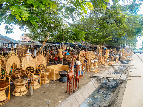 Street Market In Kinshasa In Democratic Republic Of Congo 이미지 ...