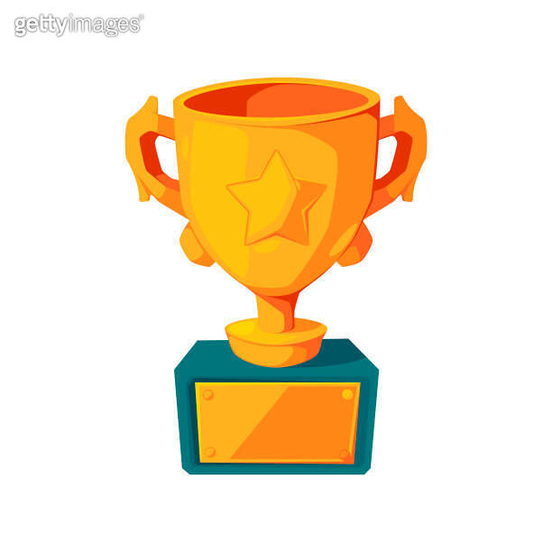 Golden cup. Game icon. Casino interface slot badge. Golden achievement ...