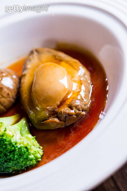 expensive premium braised head abalone with sea cucumber and flower ...