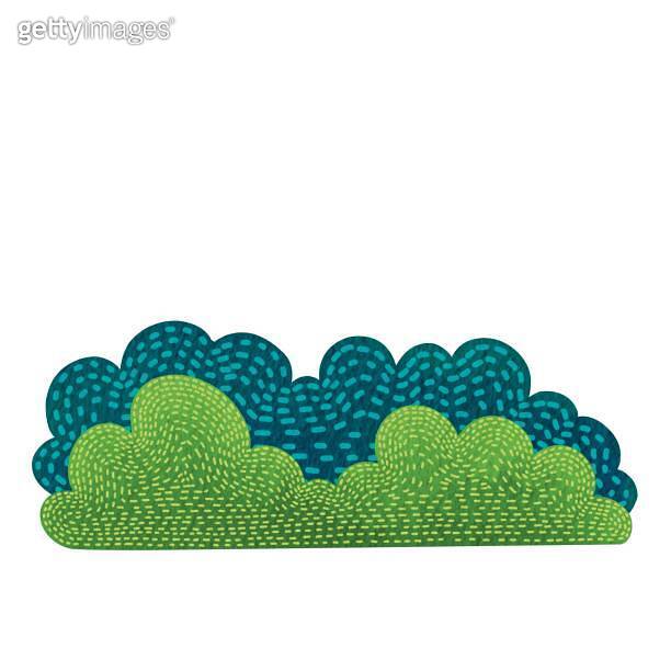 Abstract bush of tree illustration for decoration on nature landscape ...