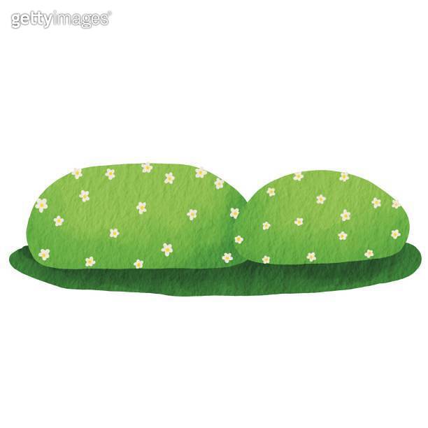 Abstract bush of flower tree watercolor illustration for nature and ...