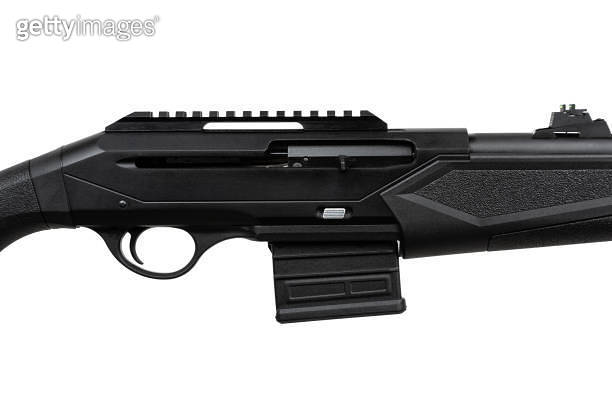 Semi-automatic rifled carbine. Hunting rifle with a plastic butt ...