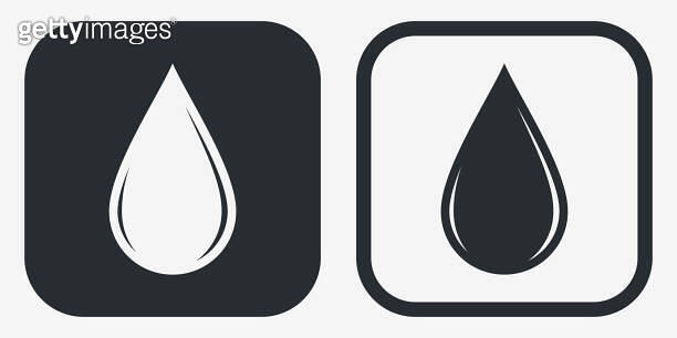 Drop Sign. Water, Oil or Other Liquid Droplet Silhouette. Drinking ...